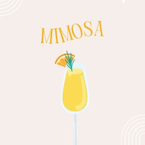 Cocktail Artwork- Mimosa - Etsy
