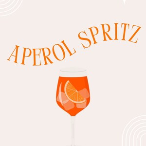 Cocktail Artwork- Aperol Spritz - Etsy