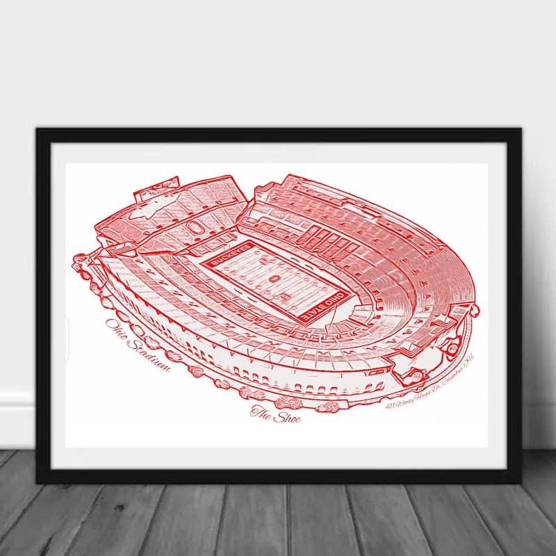 Ohio State Stadium Print - Etsy