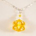 Translucent Yellow D20 Dice Necklace - Tabletop Gaming Jewelry With ...