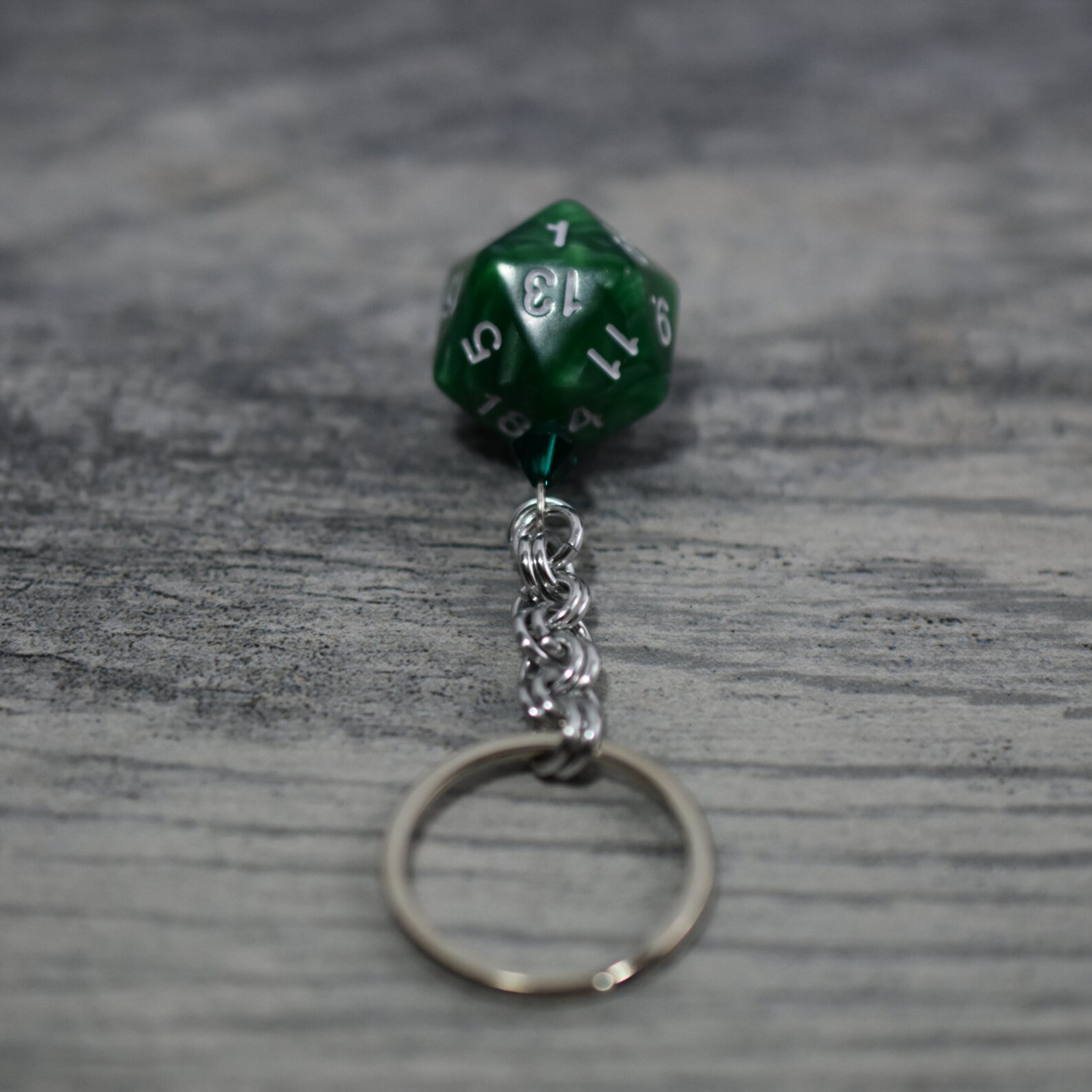 Custom D20 Keychain Blue Green and Purple Dice Charms - Etsy