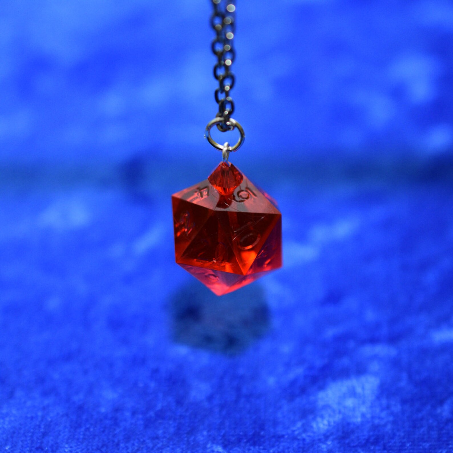 Ruby Gamescience D20 Dice Necklace Polycarbonate Tabletop | Etsy