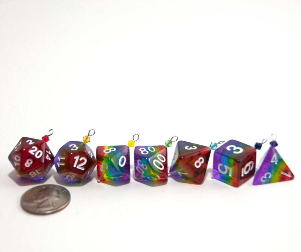 Translucent Rainbow Dice Ornaments Tabletop Gaming Christmas - Etsy