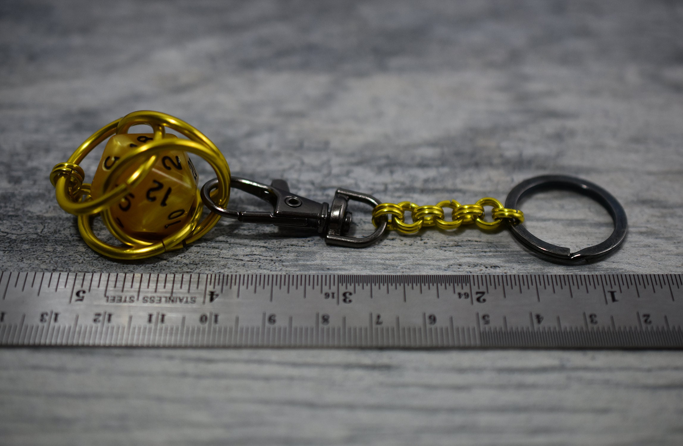 Custom D20 Chainmail Keychain Bright Removable Dice Charms - Etsy
