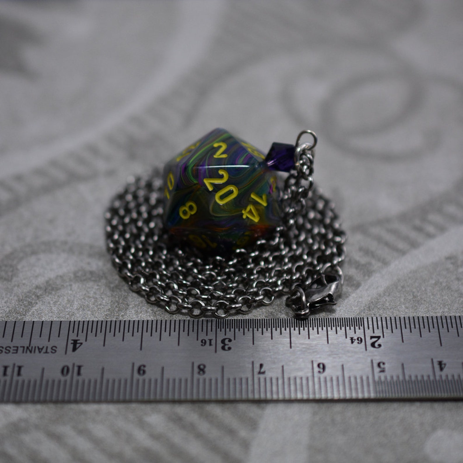 Festive Rio D20 Dice Necklace Tabletop Gaming Jewelry With - Etsy