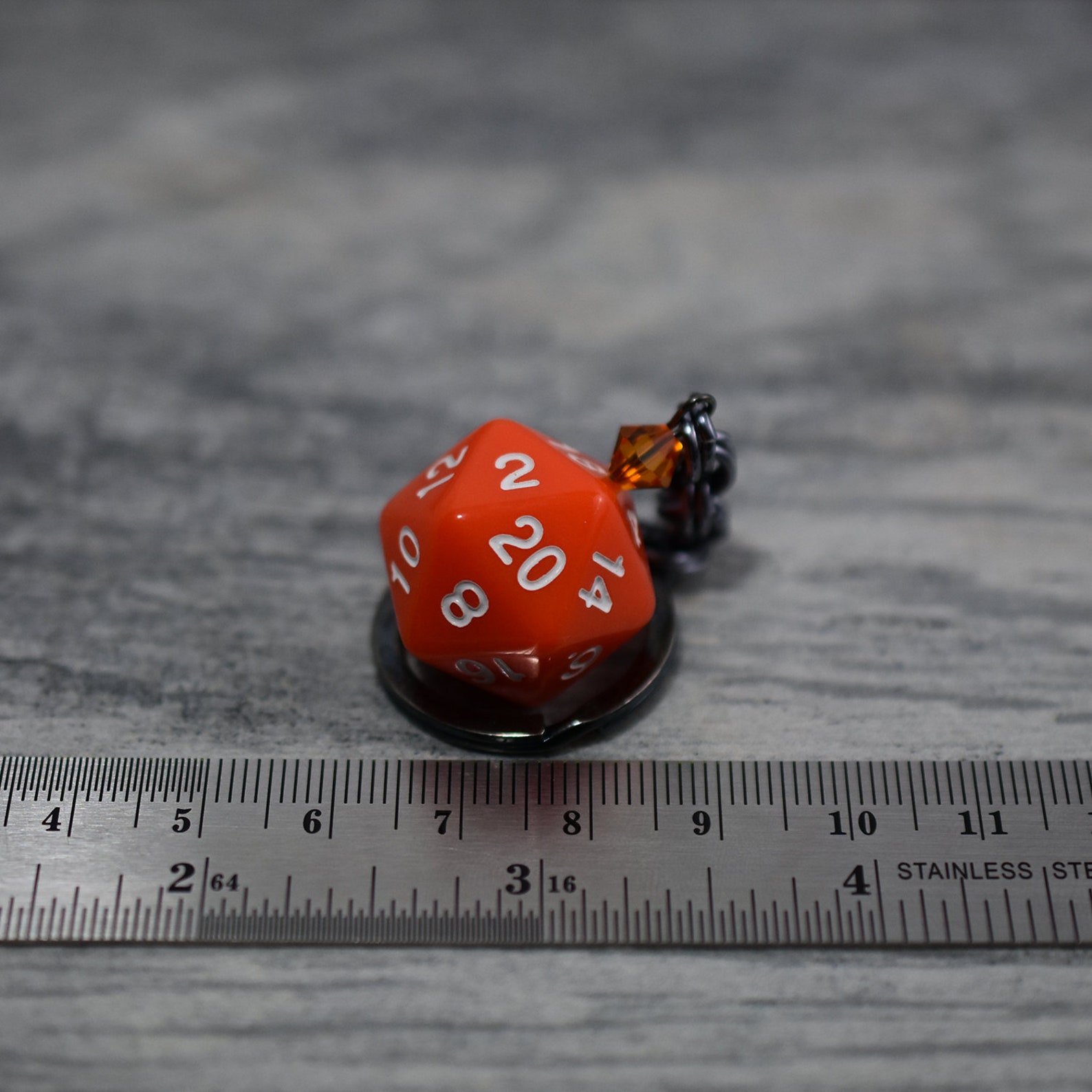 Custom D20 Keychain - Red Orange Yellow and Gold Dice Charms - Etsy