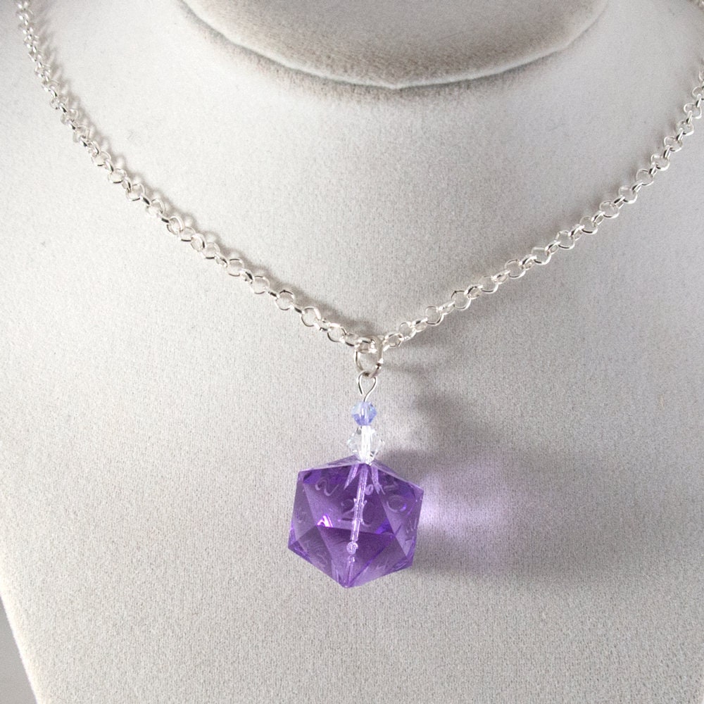 Amethyst Gamescience D20 Dice Necklace Polycarbonate - Etsy