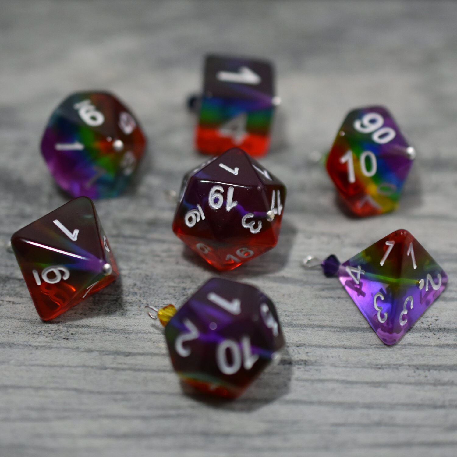 Translucent Rainbow Dice Ornaments Tabletop Gaming Christmas - Etsy