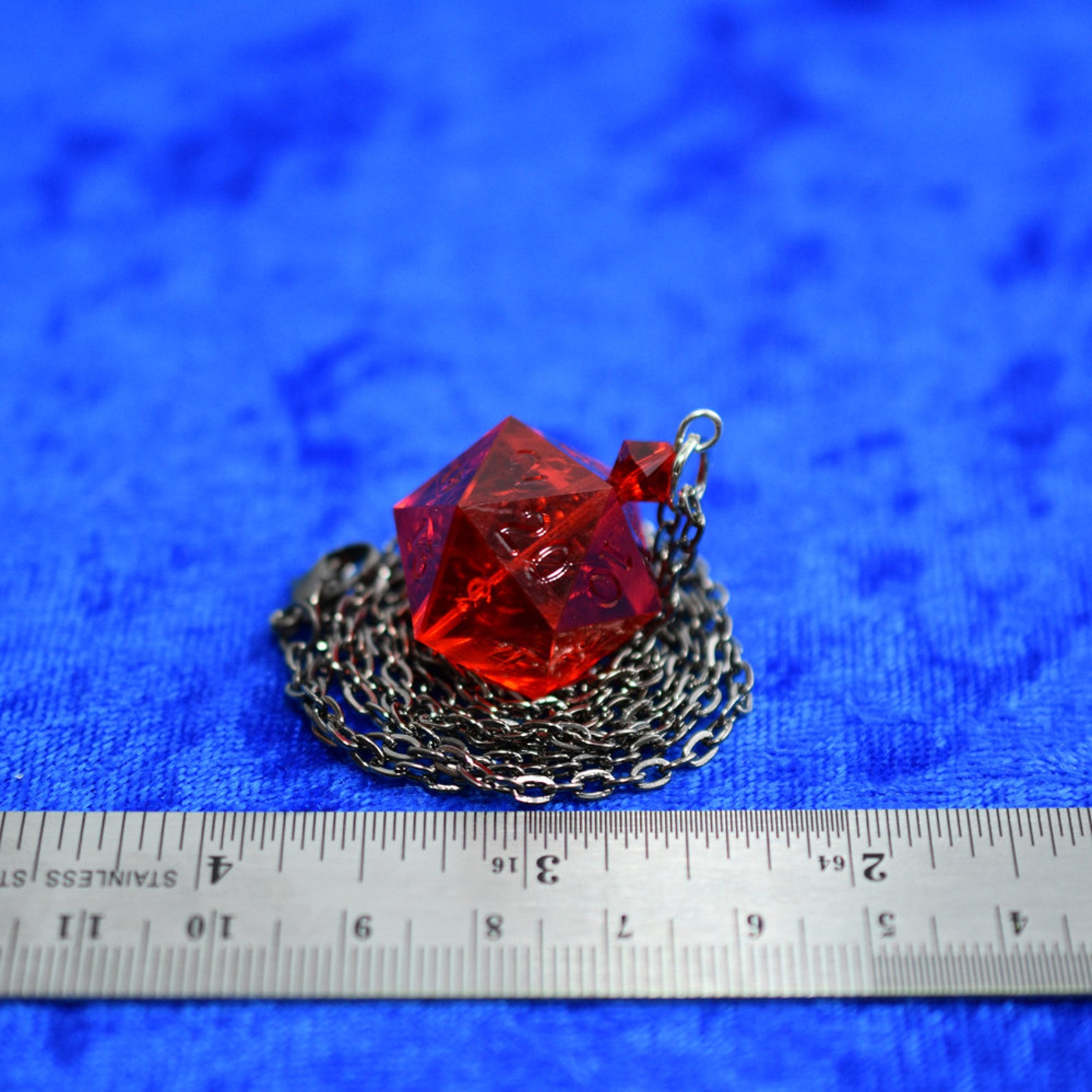 Ruby Gamescience D20 Dice Necklace Polycarbonate Tabletop | Etsy