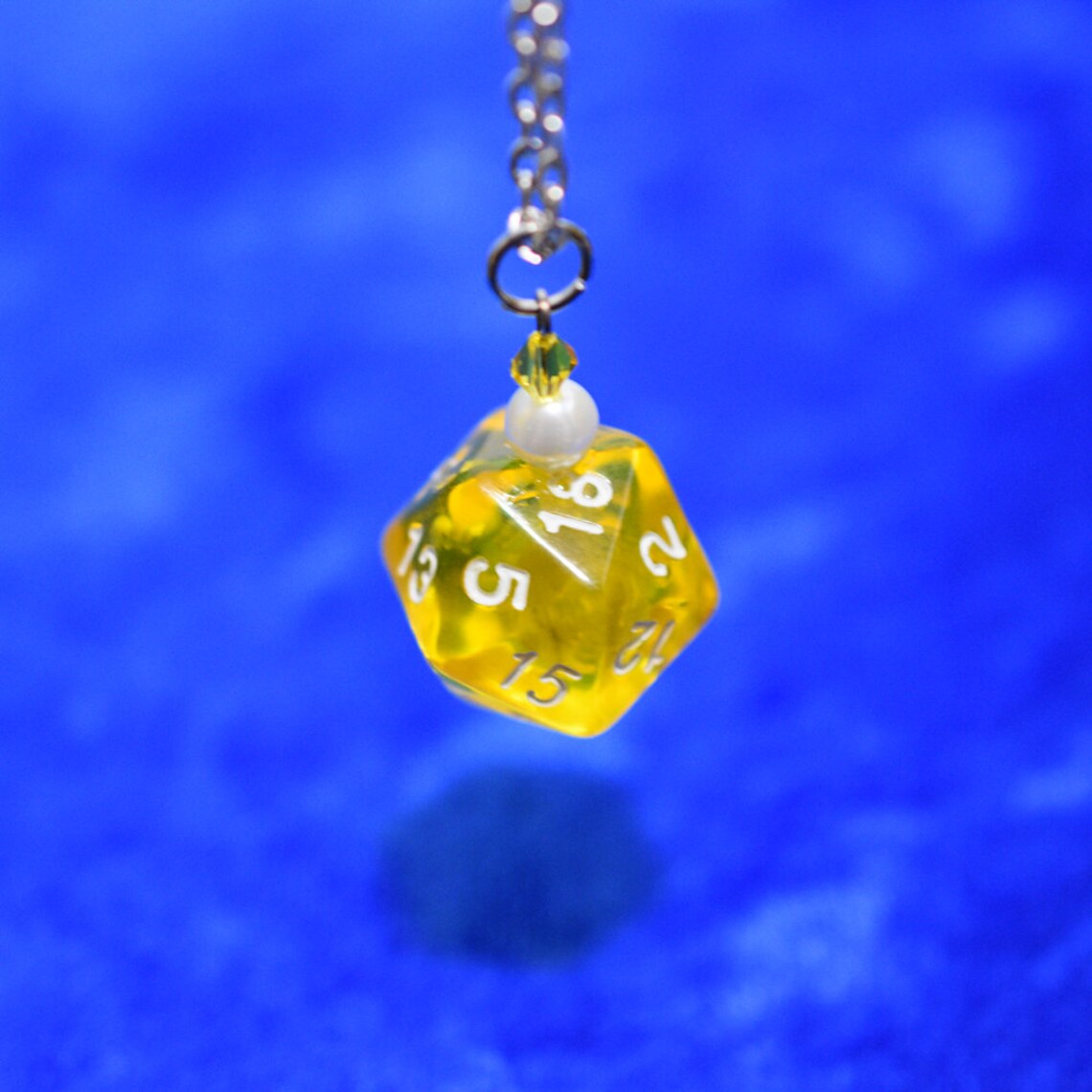 Translucent Yellow D20 Dice Necklace Tabletop Gaming Jewelry - Etsy