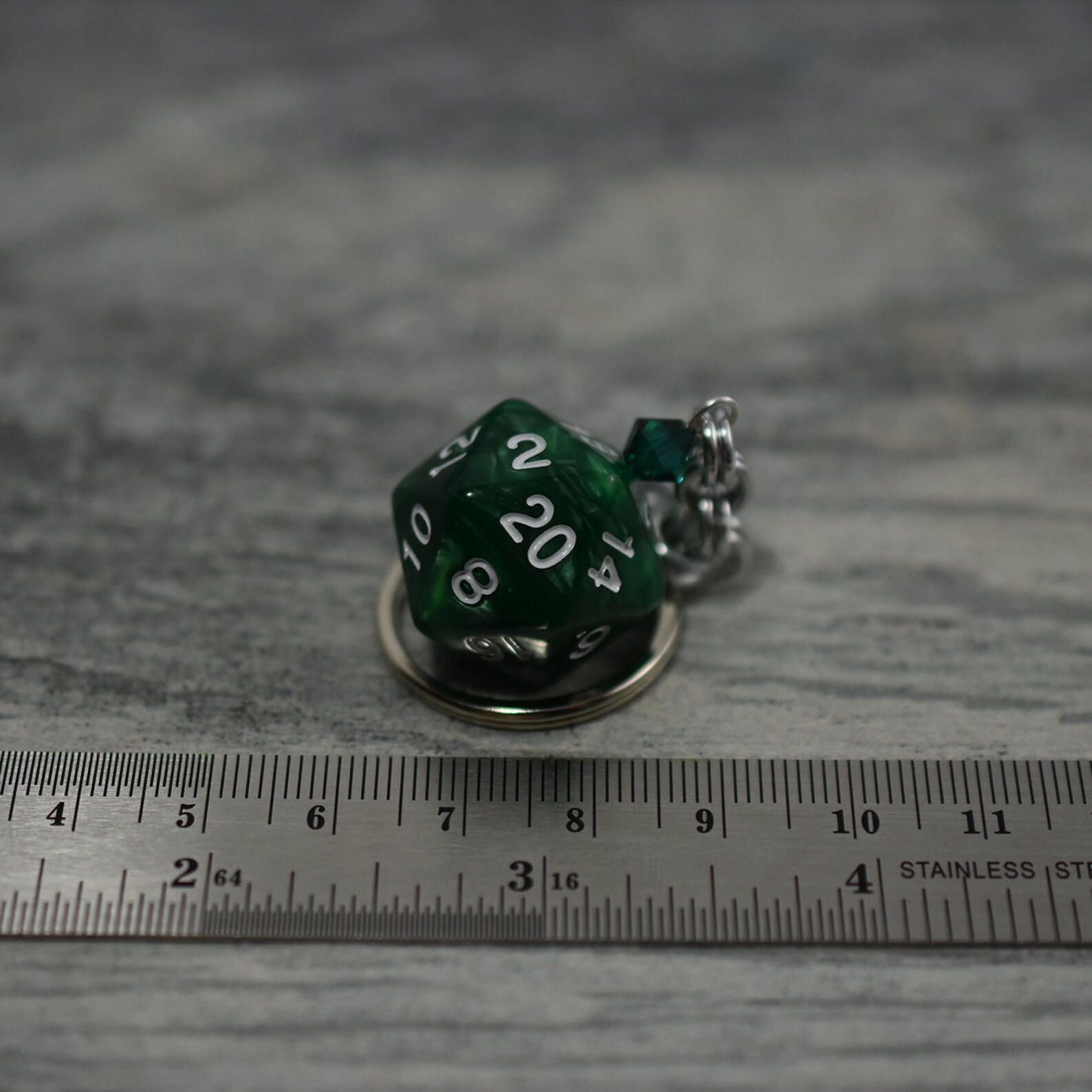 Custom D20 Keychain Blue Green and Purple Dice Charms - Etsy