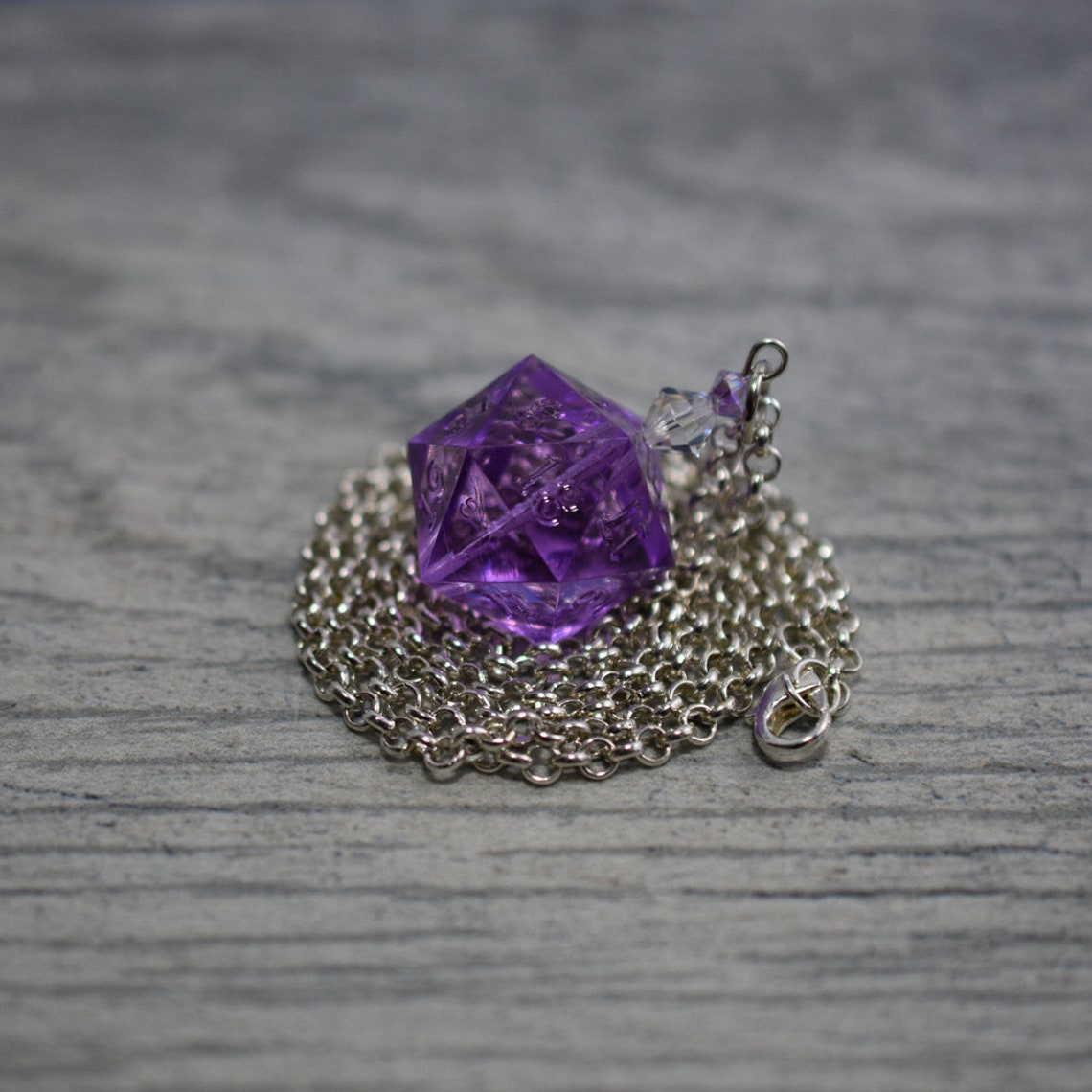 Amethyst Gamescience D20 Dice Necklace Polycarbonate - Etsy