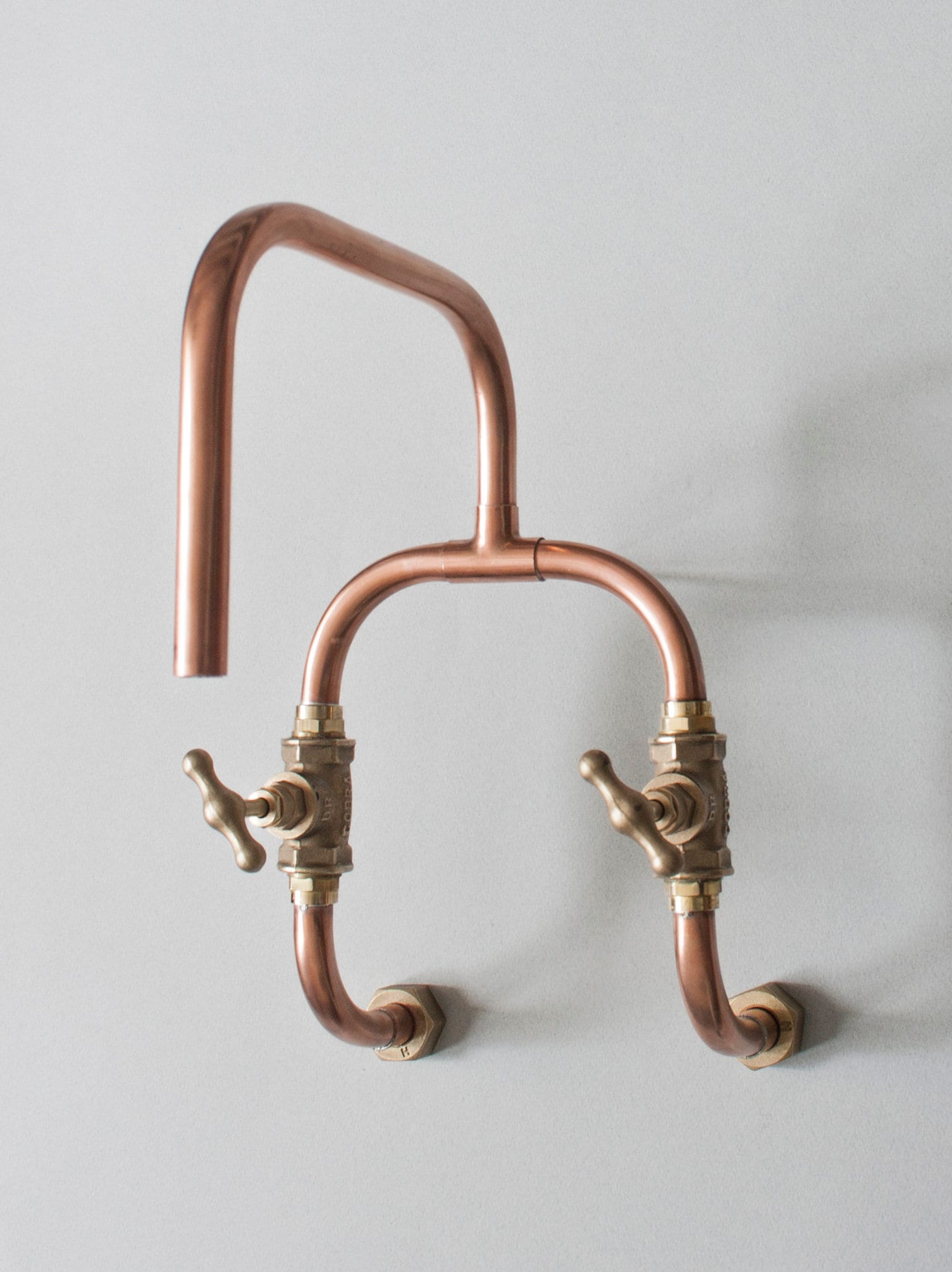 Loop Wall Mount Industrial Handmade Copper Faucet - Etsy
