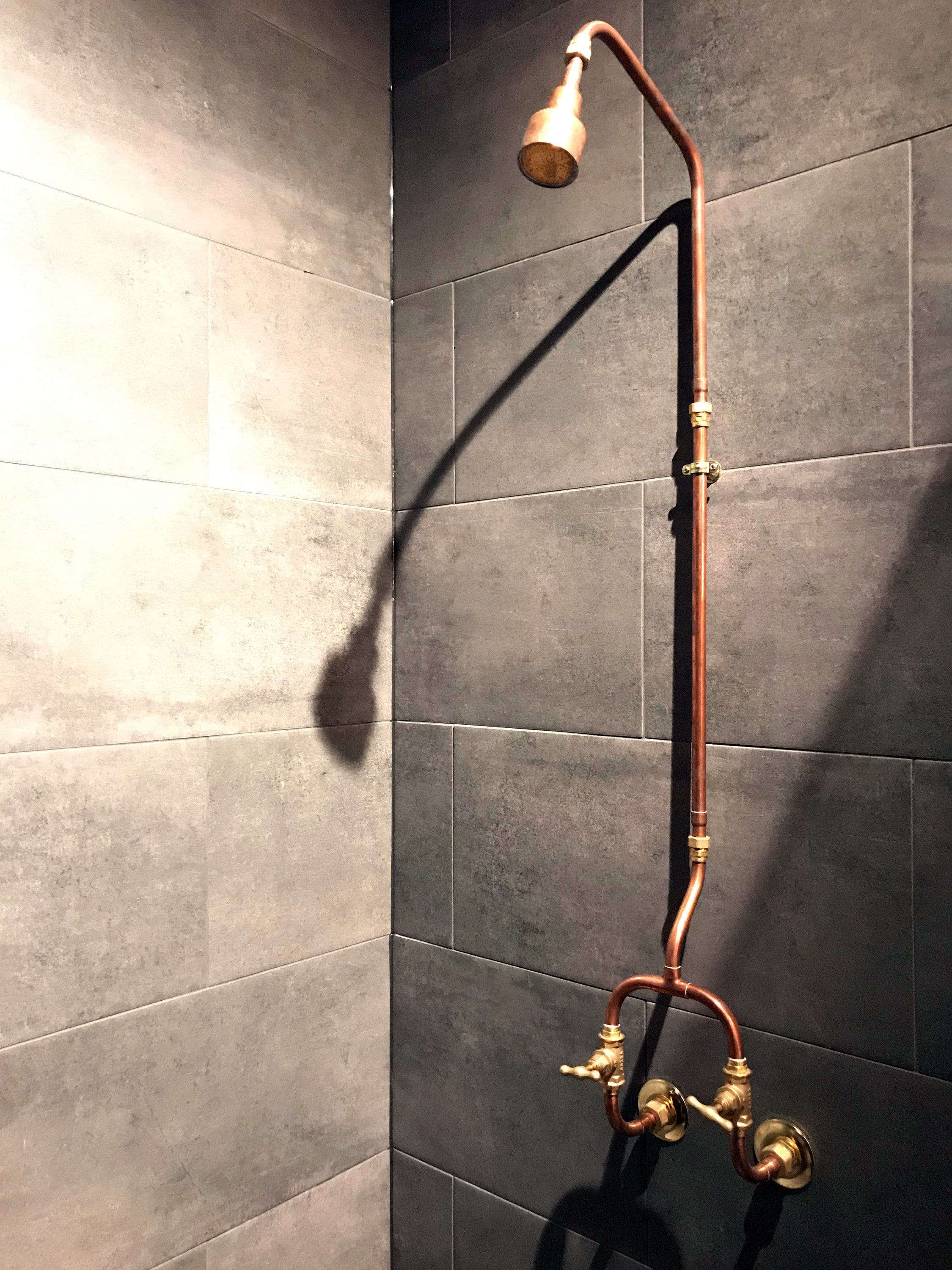 Shower Handmade Solid Copper Pipe Shower - Etsy