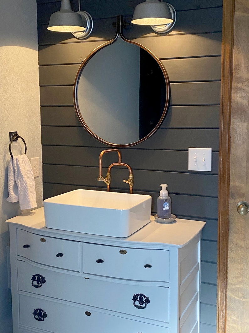 Biped Deck Mount Industrial Handmade Copper Faucet - Etsy