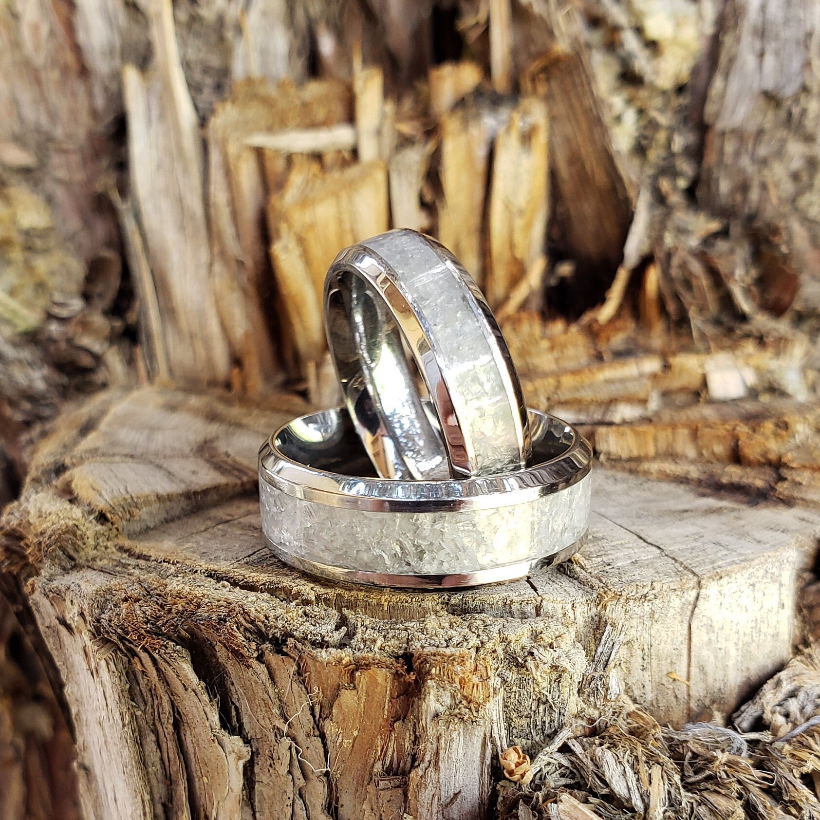 Celestite Couples Rings. Titanium Tungsten Men & Women - Etsy