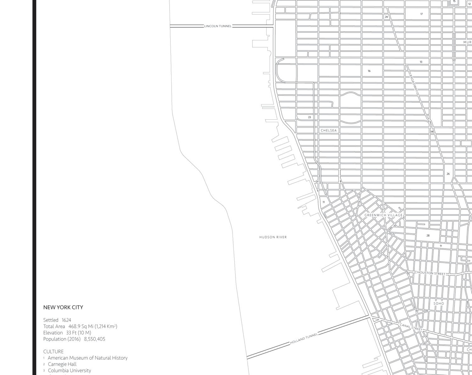 New York City Map, Map of Manhattan, New York Print, Map Poster, NYC ...