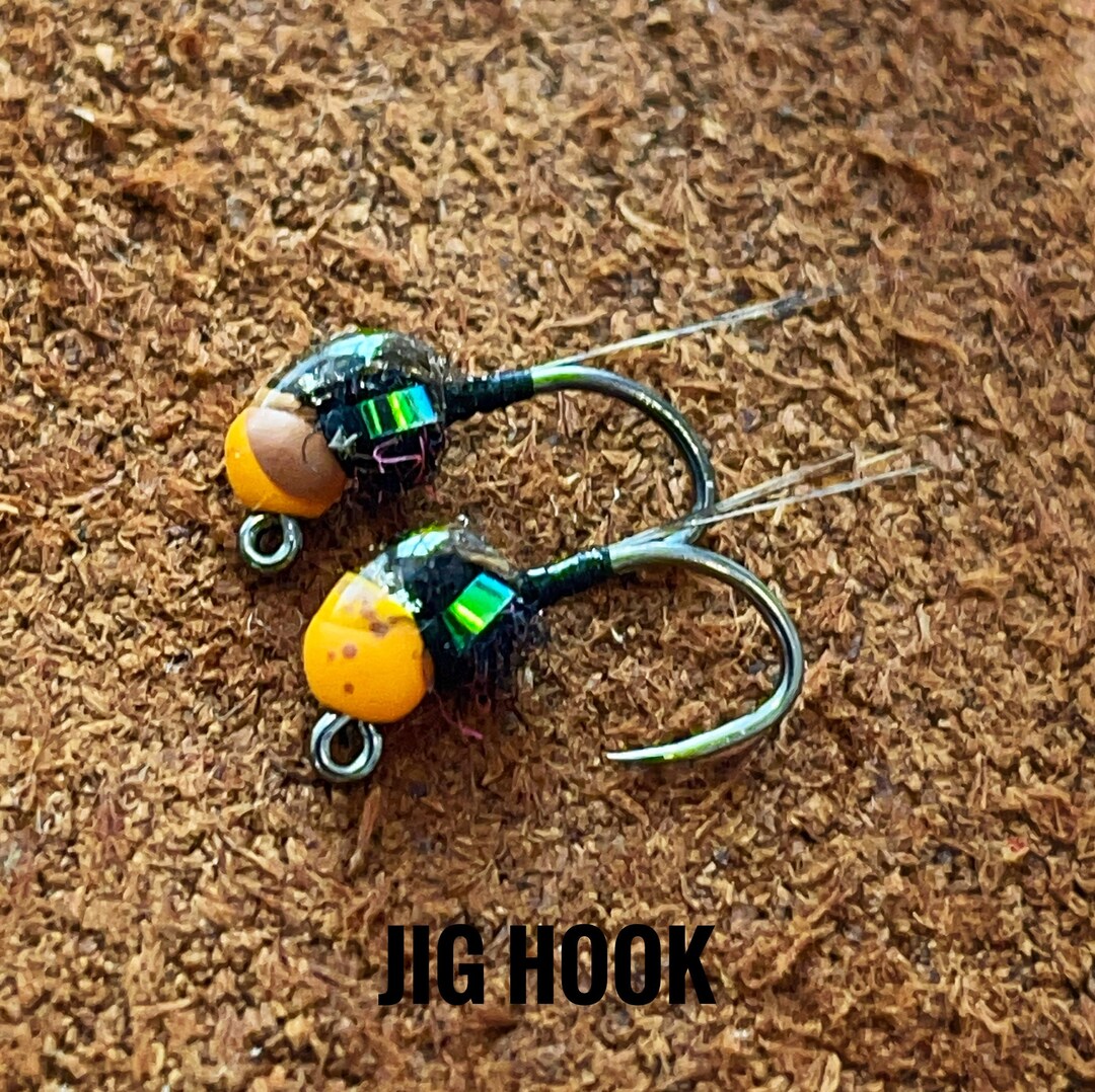 Smash Pumpkin Fly: Tungsten Bead Jig Hook - Barbless (pack of 3) - Etsy