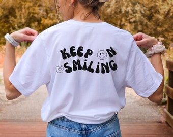 Smile Shirt Happy Shirt Smile Face Shirt Retro Smile Face - Etsy