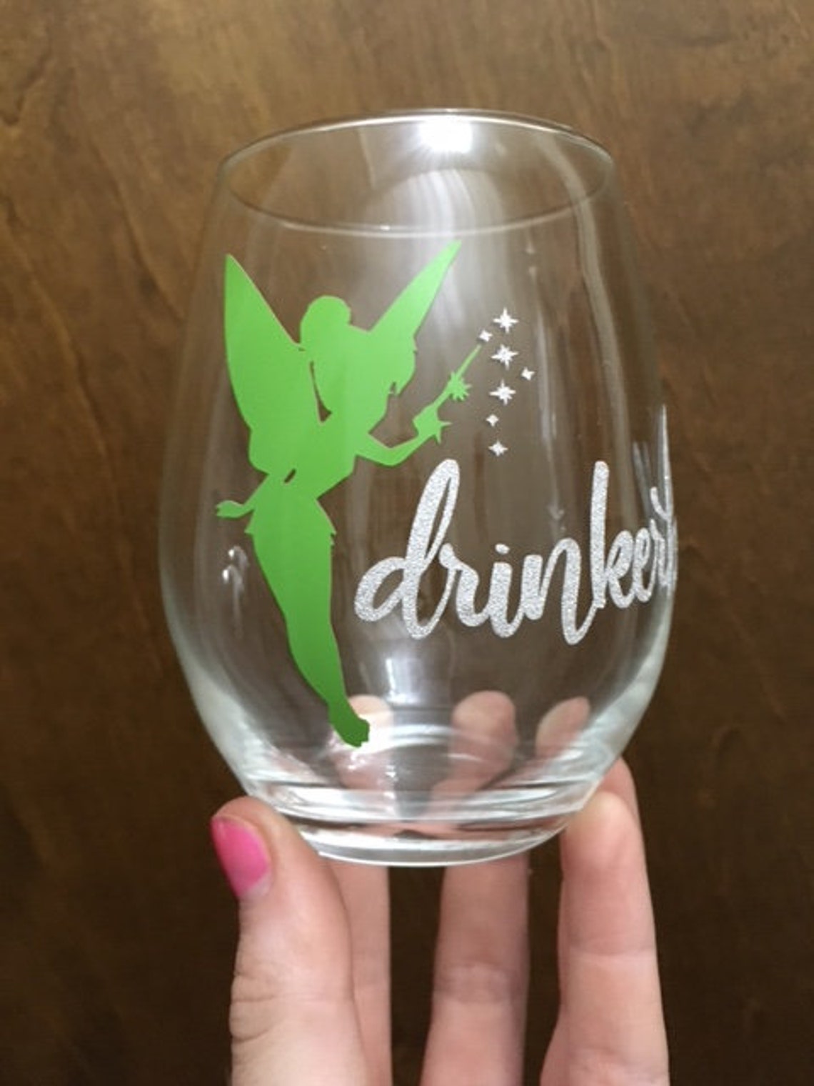 Drinkerbell Wine Glass Tinkerbell Inspired Wine Glass Dis - Etsy