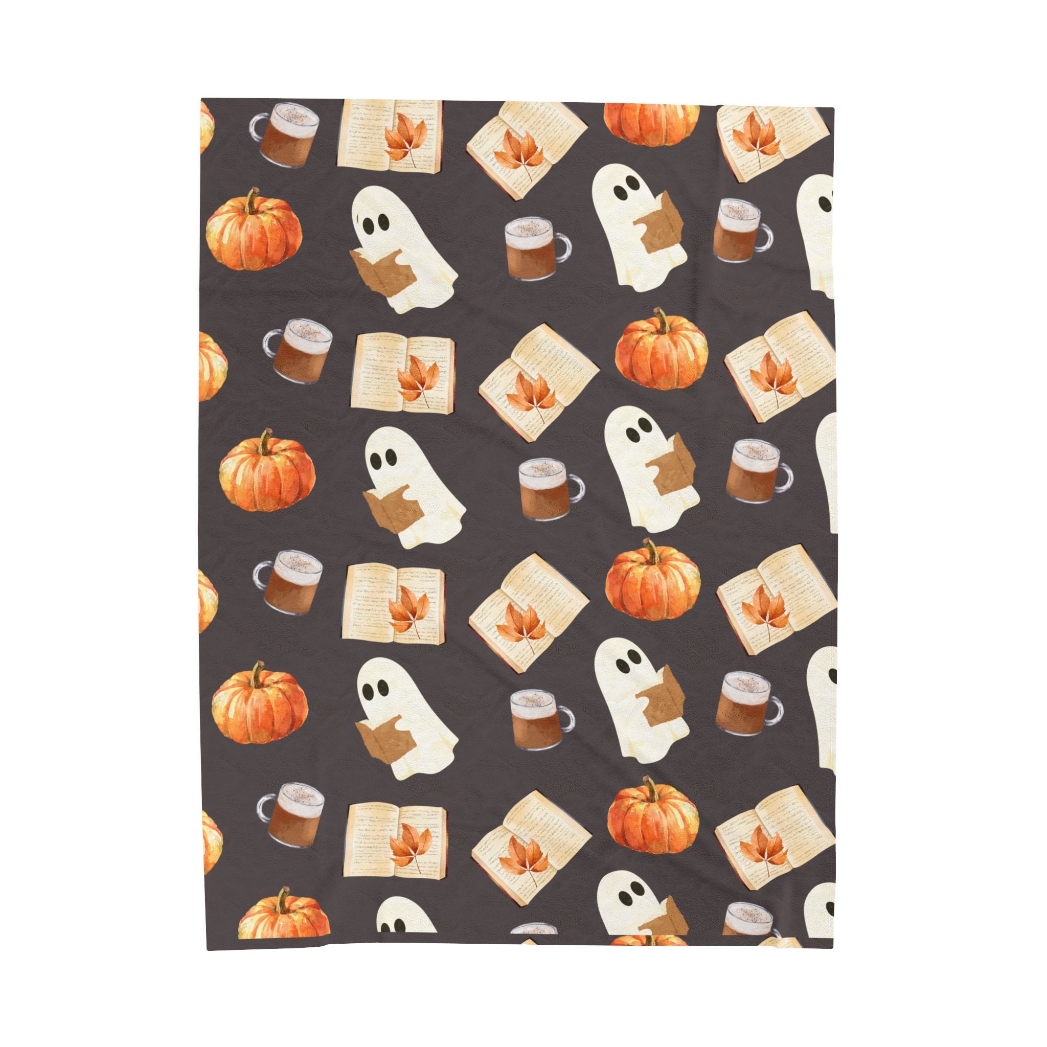 Fall Books Throw Blanket, Cozy Halloween Blanket, Book Lover Gift ...