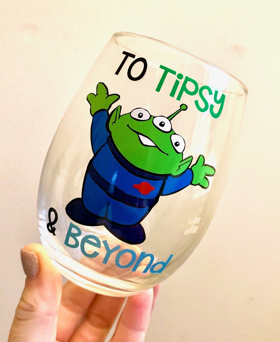 To Tipsy and Beyond Wine Glass Alien Wine Glass Toy Stor - Etsy