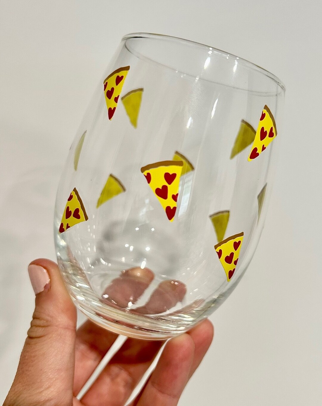 Pizza Wine Glass, Dainty Pizza Glass, Cute Pizza Cup, Birthday Gift ...