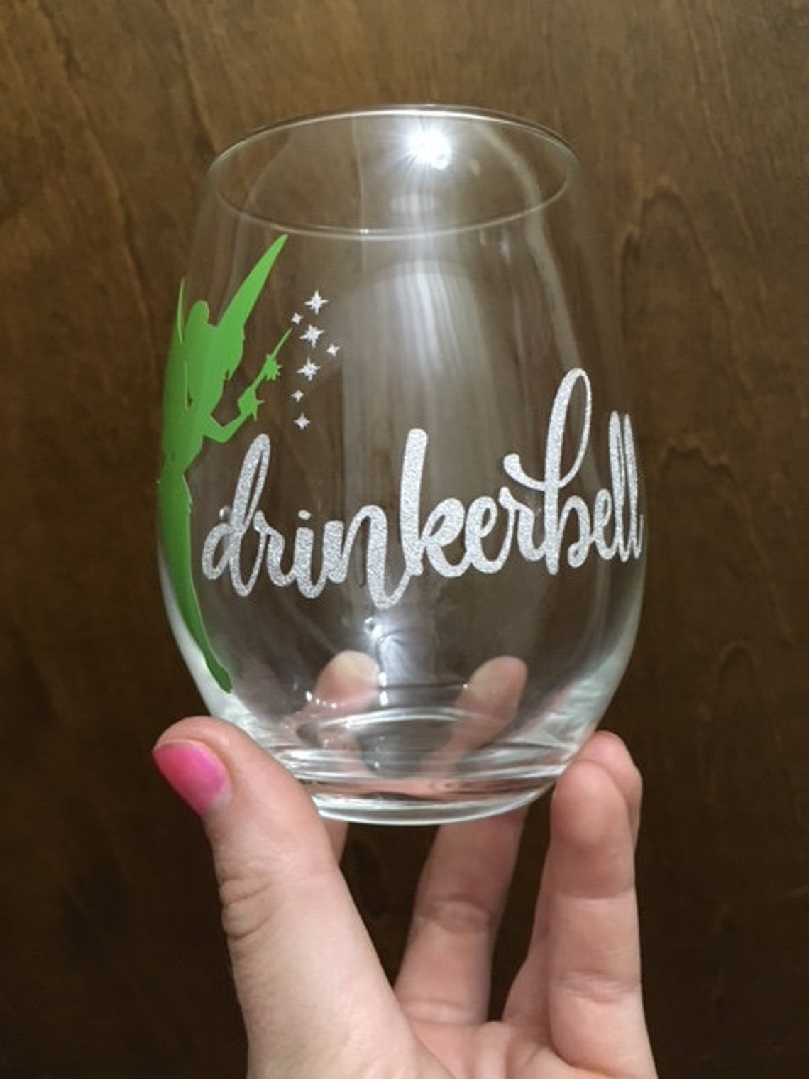 Drinkerbell Wine Glass Tinkerbell Inspired Wine Glass Dis - Etsy