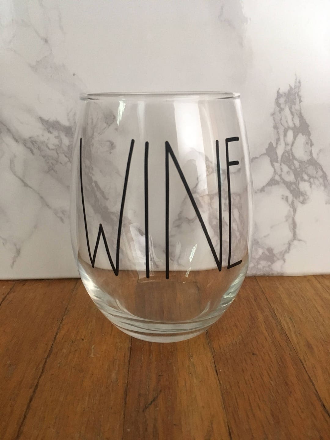 Rae Dunn Inspired Wine Glass - Etsy