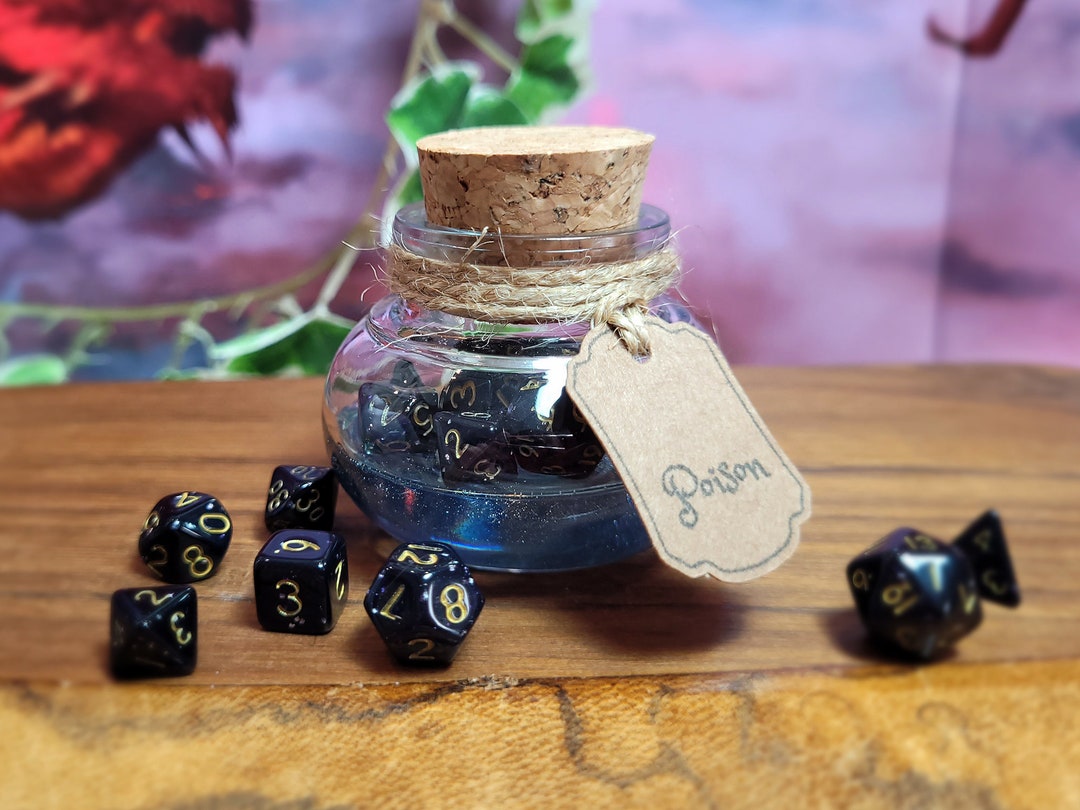 Poison Magic Potion With Mini Dice, RPG Dice Set for Dungeons & Dragons ...