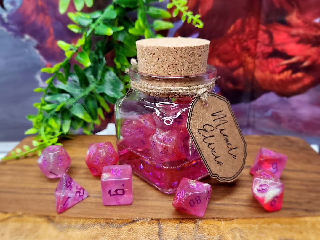Miracle Elixir Polyhedral Dice Magic Potion, RPG Dice Set Dungeons ...