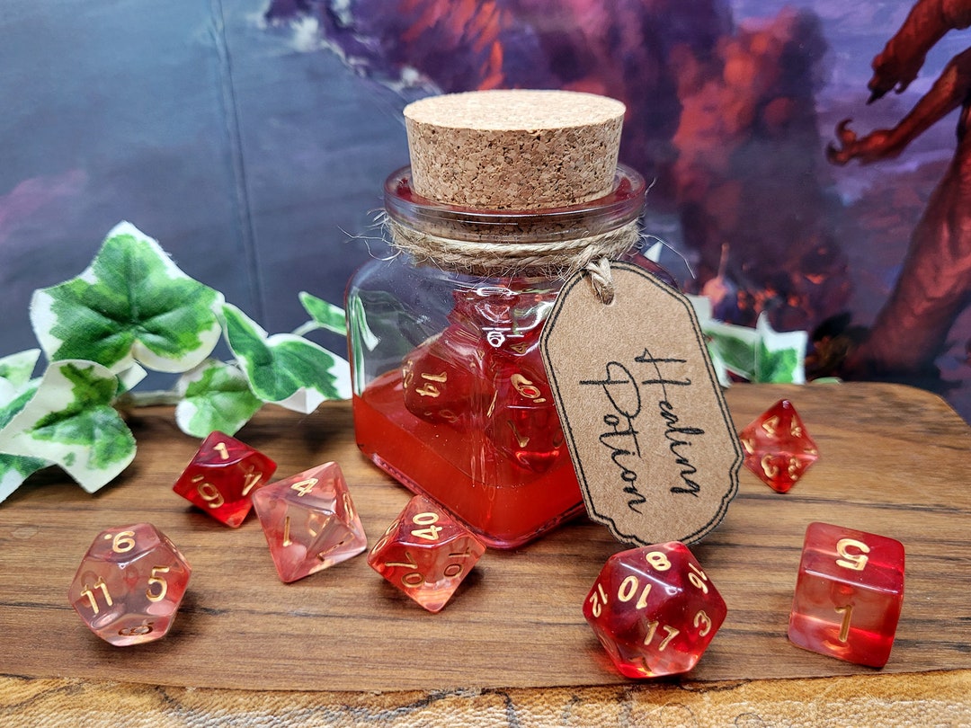 Healing Potion Polyhedral Dice Magic Potion, RPG Dice Set Dungeons ...