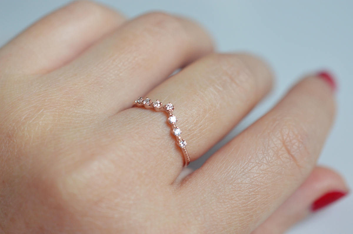 Rose Gold Wedding Band Stacking Rose Gold Wedding Band Stacking Wedding ...