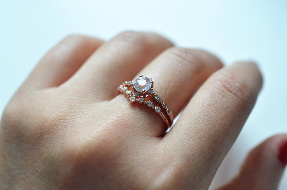 Rose Gold Wedding Band Stacking Rose Gold Wedding Band - Etsy