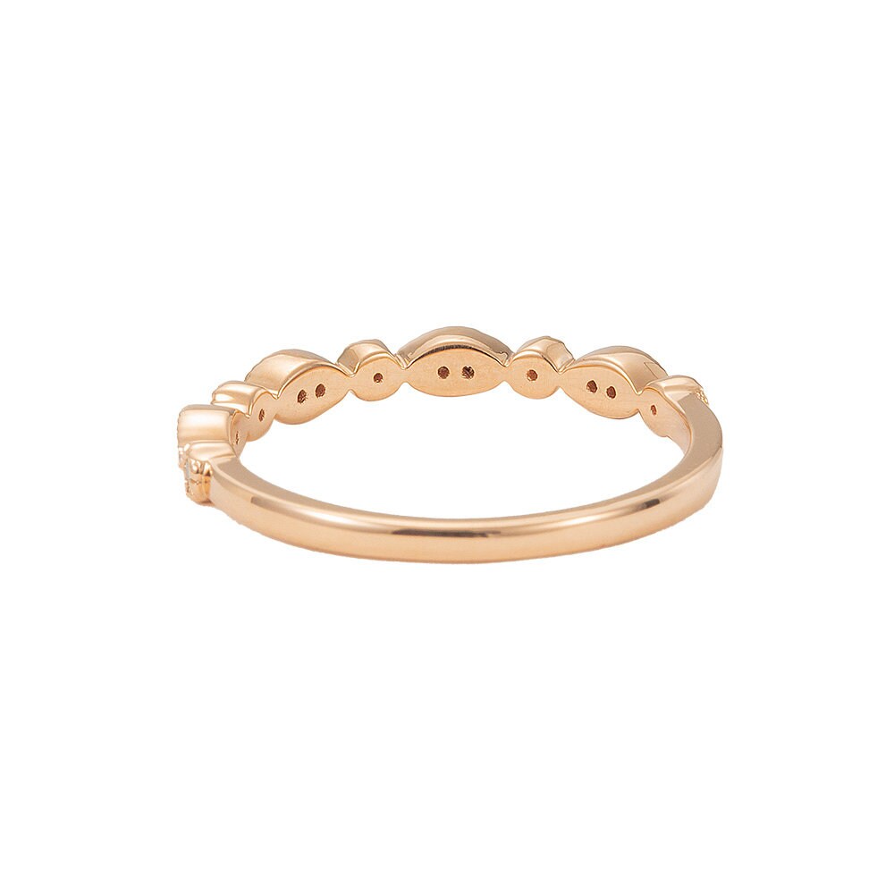 Rose Gold Wedding Band Vintage Stacking Rose Gold Wedding Band ...