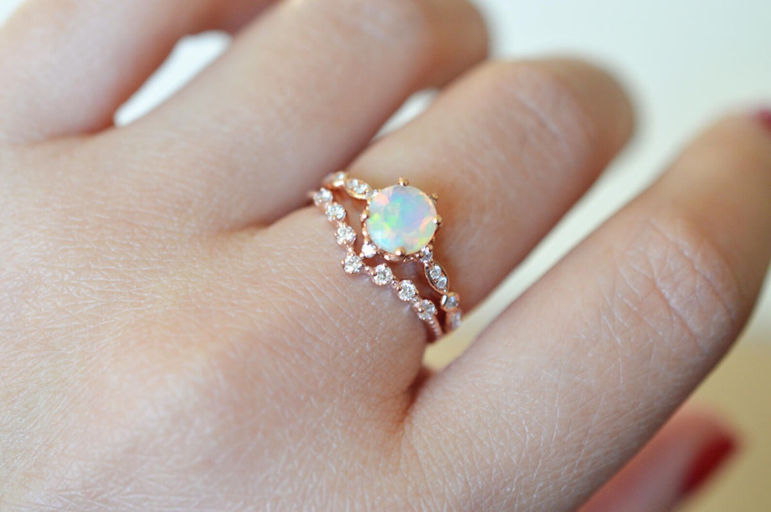 Rose Gold Wedding Band Stacking Rose Gold Wedding Band - Etsy