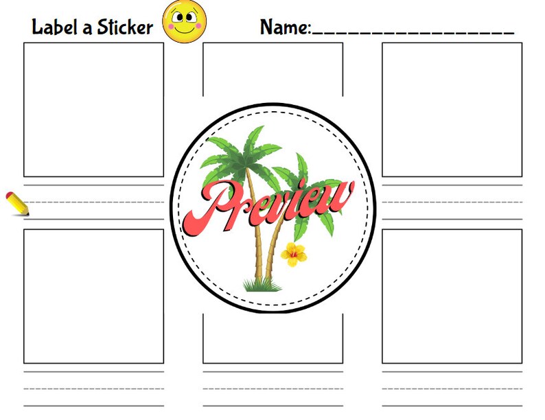 Label a Sticker Activity FUN! - Etsy