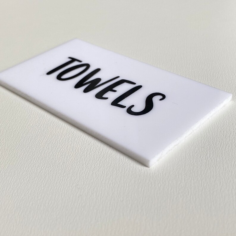 Acrylic Tags WITH Label Acrylic Organisation Tags Linen - Etsy Australia