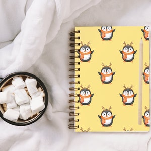 Christmas Penguin Pattern, Penguin Gift Paper, Penguin Digital Paper ...