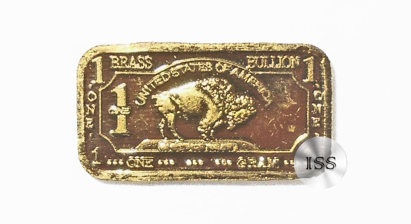 Fine .999 Brass Ingot, Pure One Gram Buffalo/bison Bar, Part of a ...