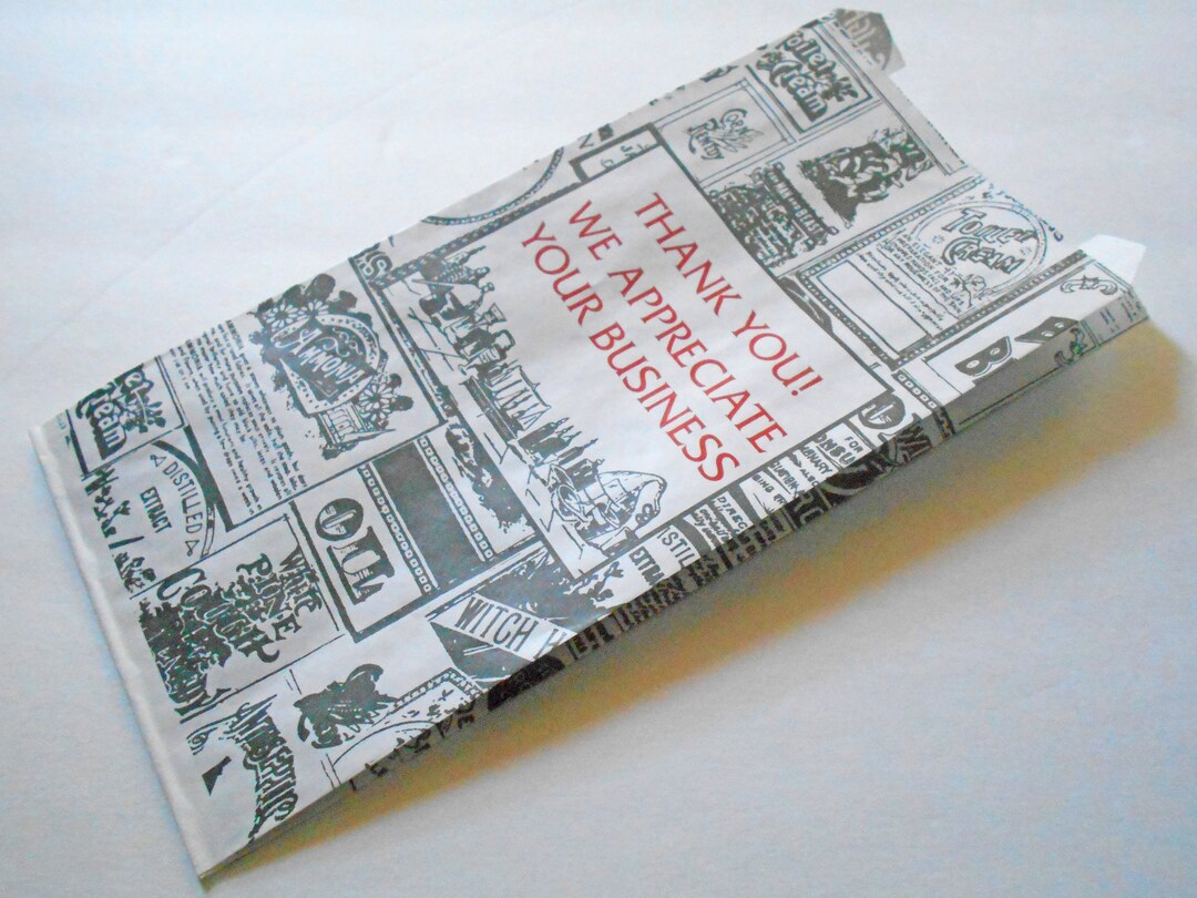100pk Vintage Medication Bags, Expandable Paper Pharmacy Packaging ...