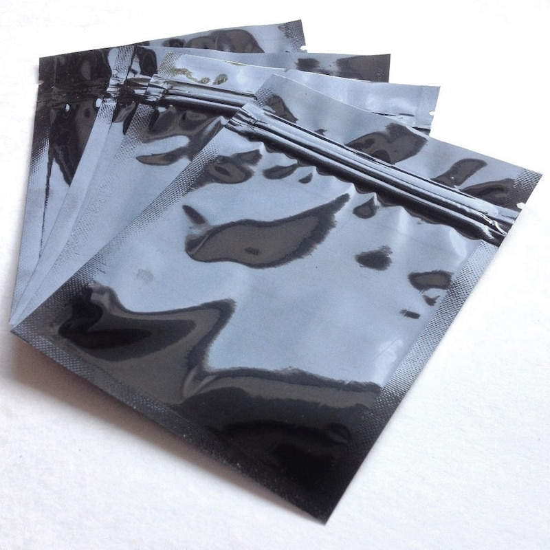Matte Black Zip Lock Bags - Etsy