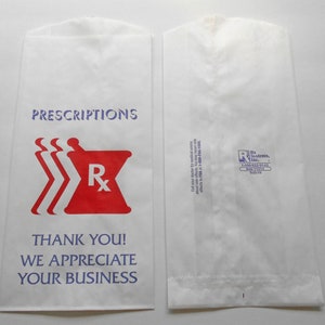 Red Mortar and Pestle Paper Medication Bags, Pharmacy Packaging (100 ...