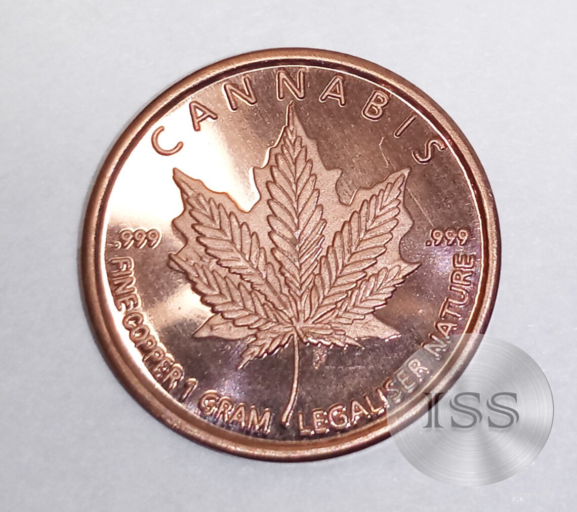 Fine .999 Copper Coin, Pure One Gram Legalize Nature, Part of a Unique ...
