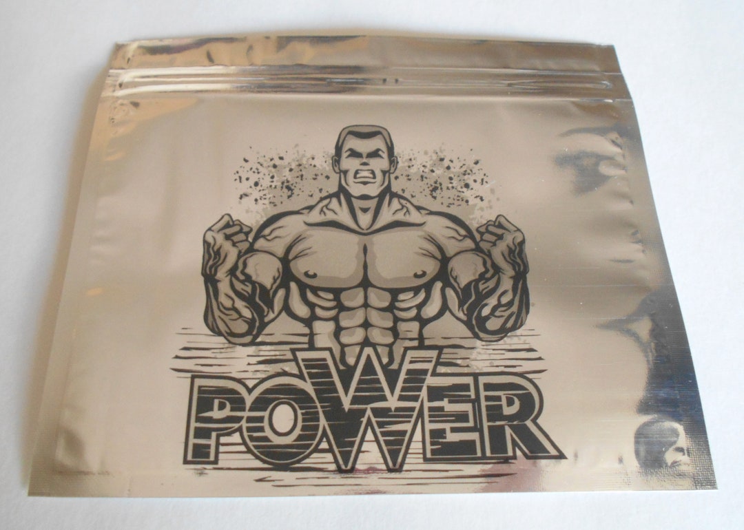 100 POWER 6x5 Protein & Supplement Bags holds 3oz Silver - Etsy