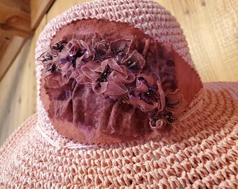 Candy Pink Peony Stella Sun Hat Baby Sun Hat Girls Sun Hat - Etsy