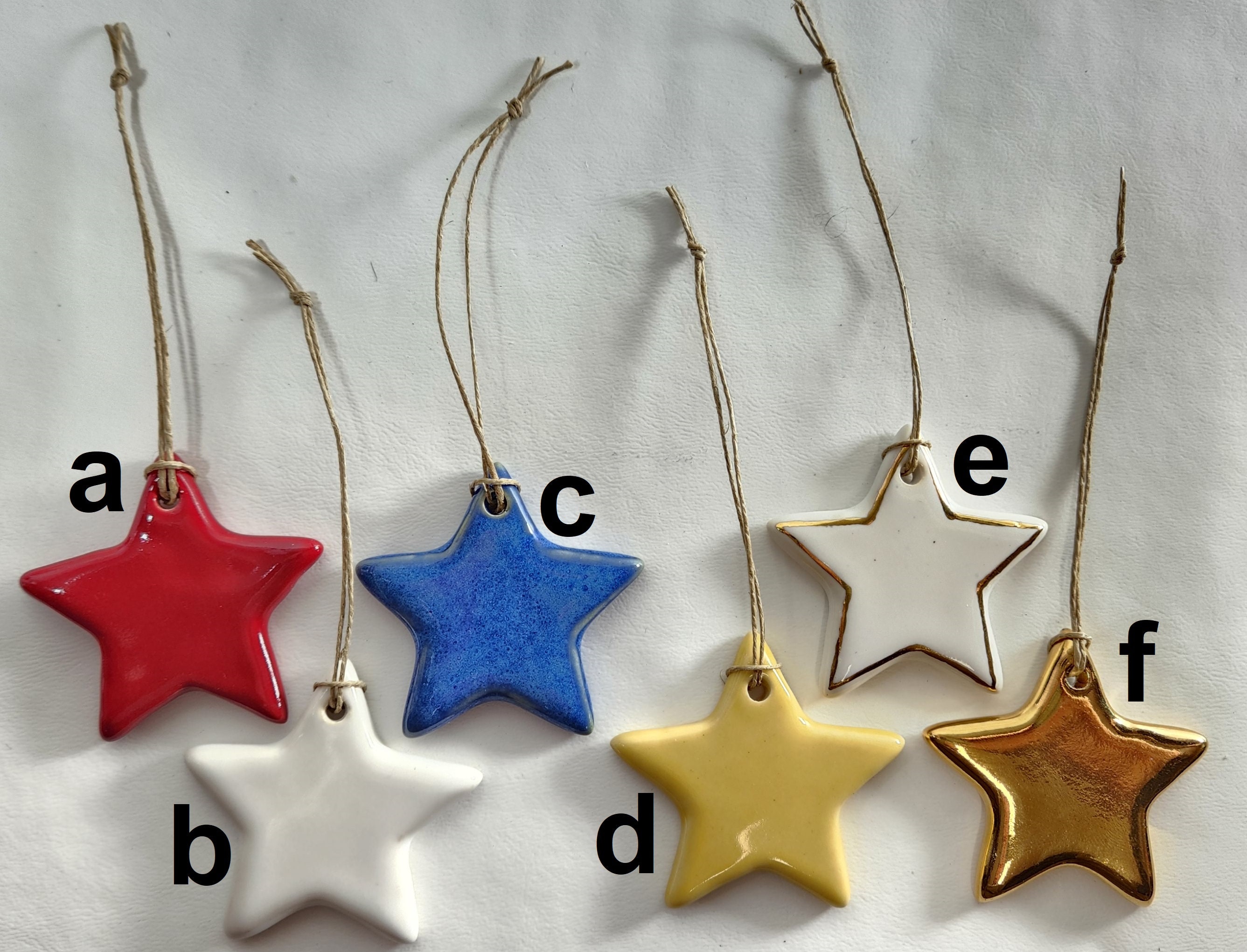 Pottery Stars July 4th Ornaments Pottery Ornaments - Etsy