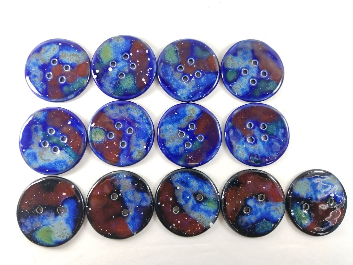 Cosmic Buttons - Handmade Pottery Galaxy Buttons - Ceramic Buttons for ...