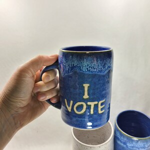 I VOTE coffee mug handmade pottery mug ceramic mug | Etsy