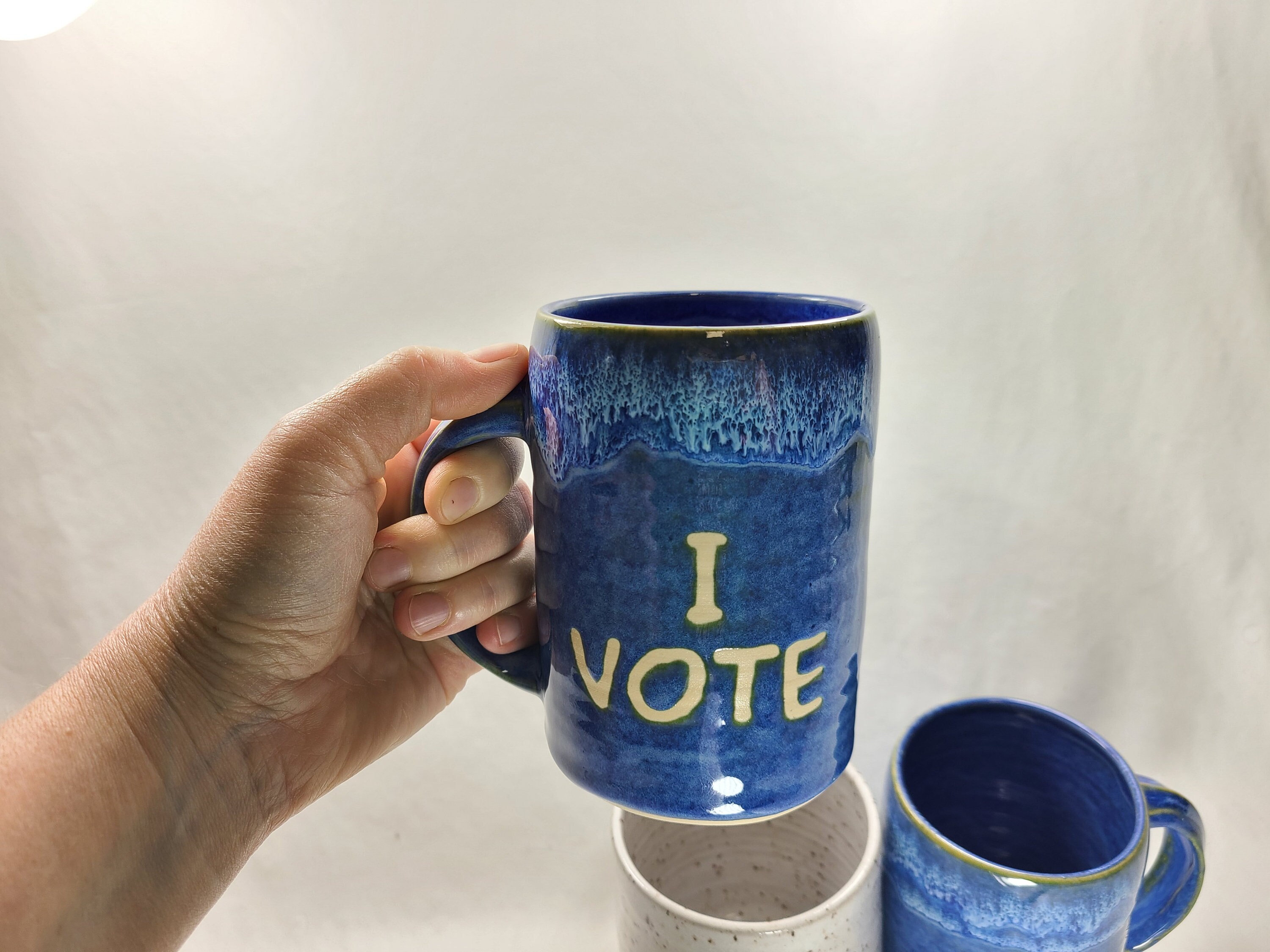 I VOTE coffee mug handmade pottery mug ceramic mug | Etsy